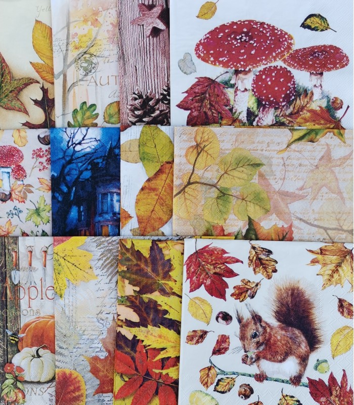 SERVILLETAS SURTIDAS 12 UD OTOÑO