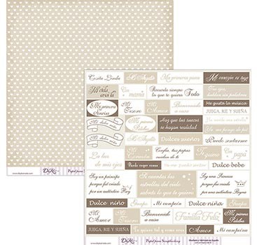 Papeles de scrap de textos y letras, venta online.